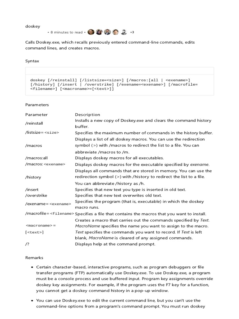 Doskey - Microsoft Docs | PDF | Command Line Interface | Computer Science