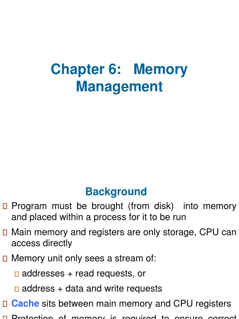 Chapter-6 Memory Management | PDF | Library (Computing) | Computer Data Storage