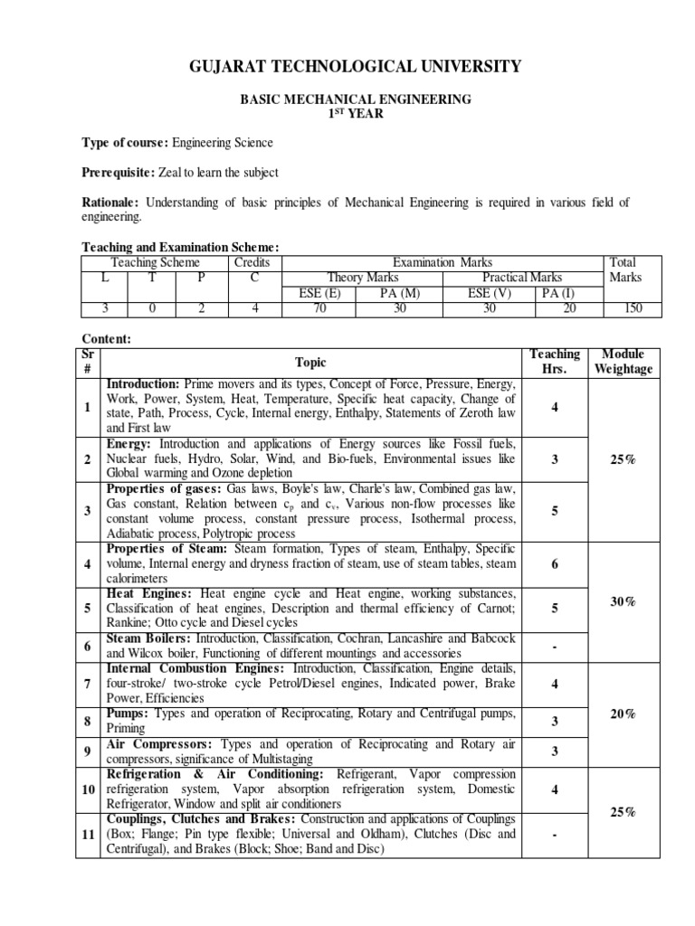 Basic Mechanical Engineering | PDF | Heat | Engines