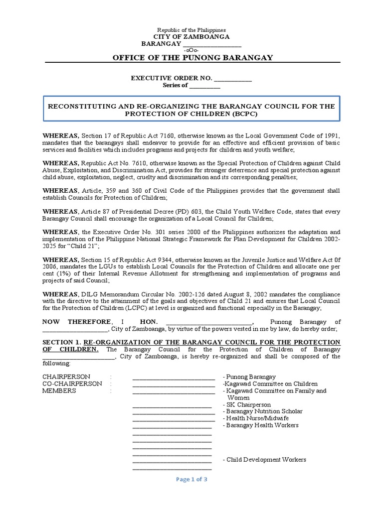 Office of The Punong Barangay | PDF | Justice | Crime & Violence