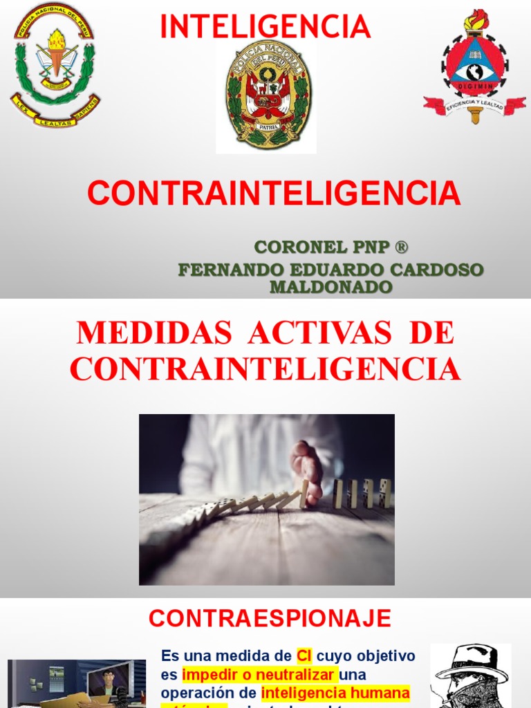 Medidas y personal de la contrainteligencia | PDF | Inteligencia ...