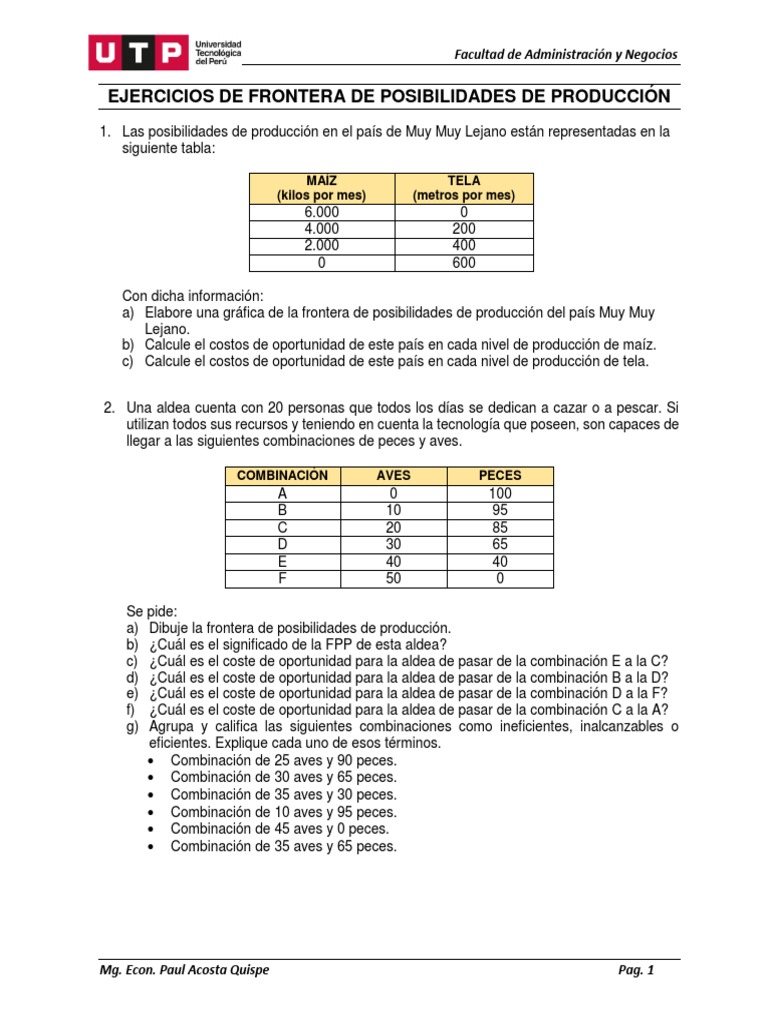 Semana 02 - Ejercicios de FPP y Demanda | PDF | Mercado (economía ... Semana 02 - Ejercicios de FPP y Demanda | PDF | Mercado (economía ...