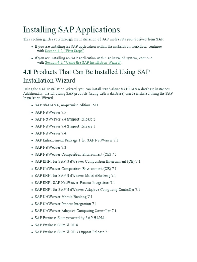 Installing SAP Applications | PDF | Installation (Computer Programs) | Software Repository
