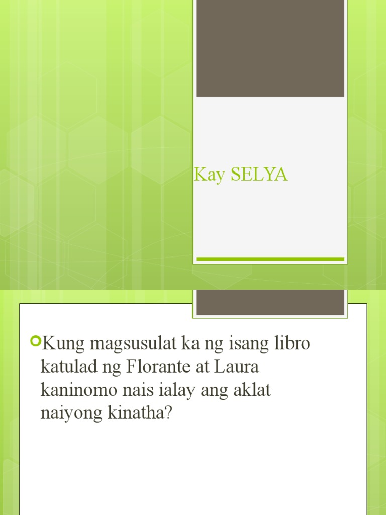 Florante at Laura (Para Kay Selya) | PDF