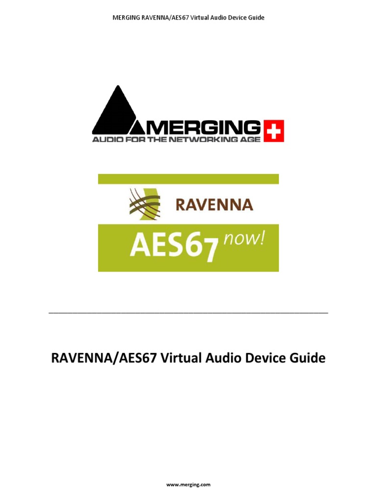 RAVENNA-AES67 Virtual Audio Device GUIDE | PDF | Mac Os | Operating System
