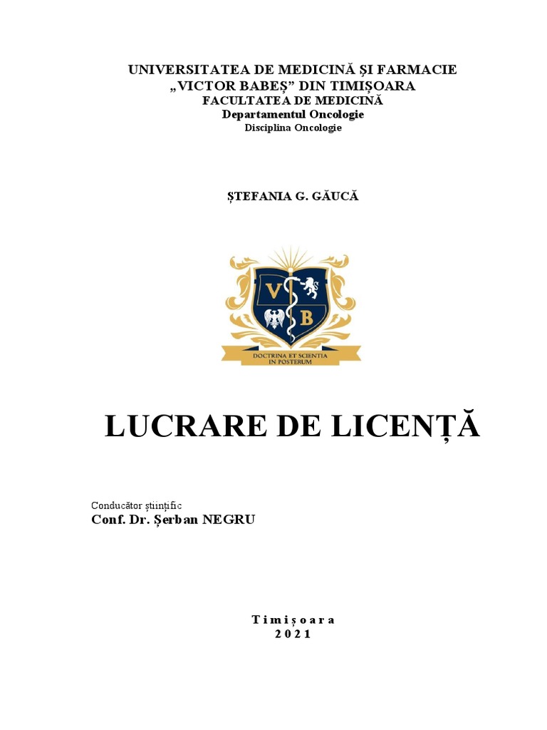 Licenta Gauca Stefania - Final | PDF