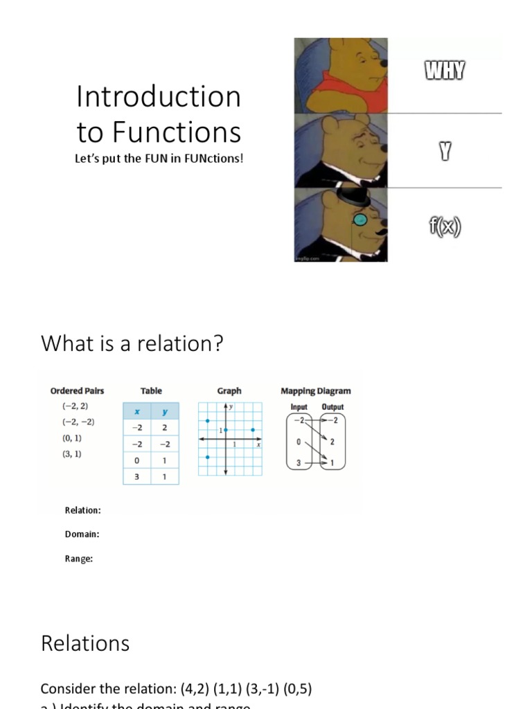 Honors Introduction To Functions Lesson | PDF | Function (Mathematics ...