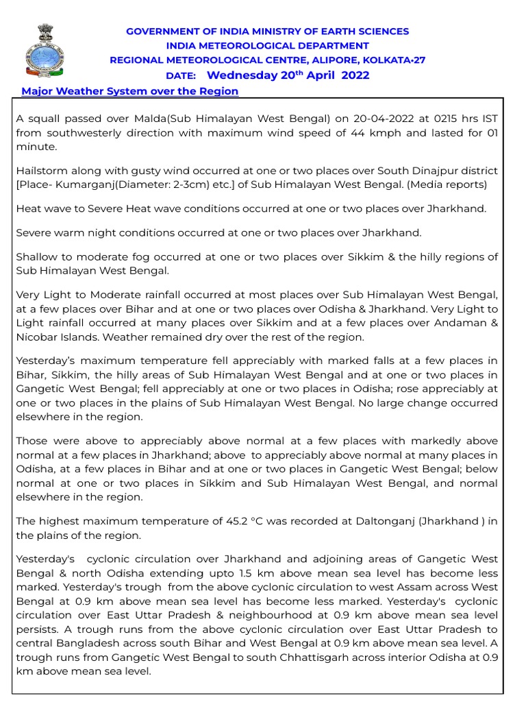 Weather Warning | PDF | Thunderstorm | Weather