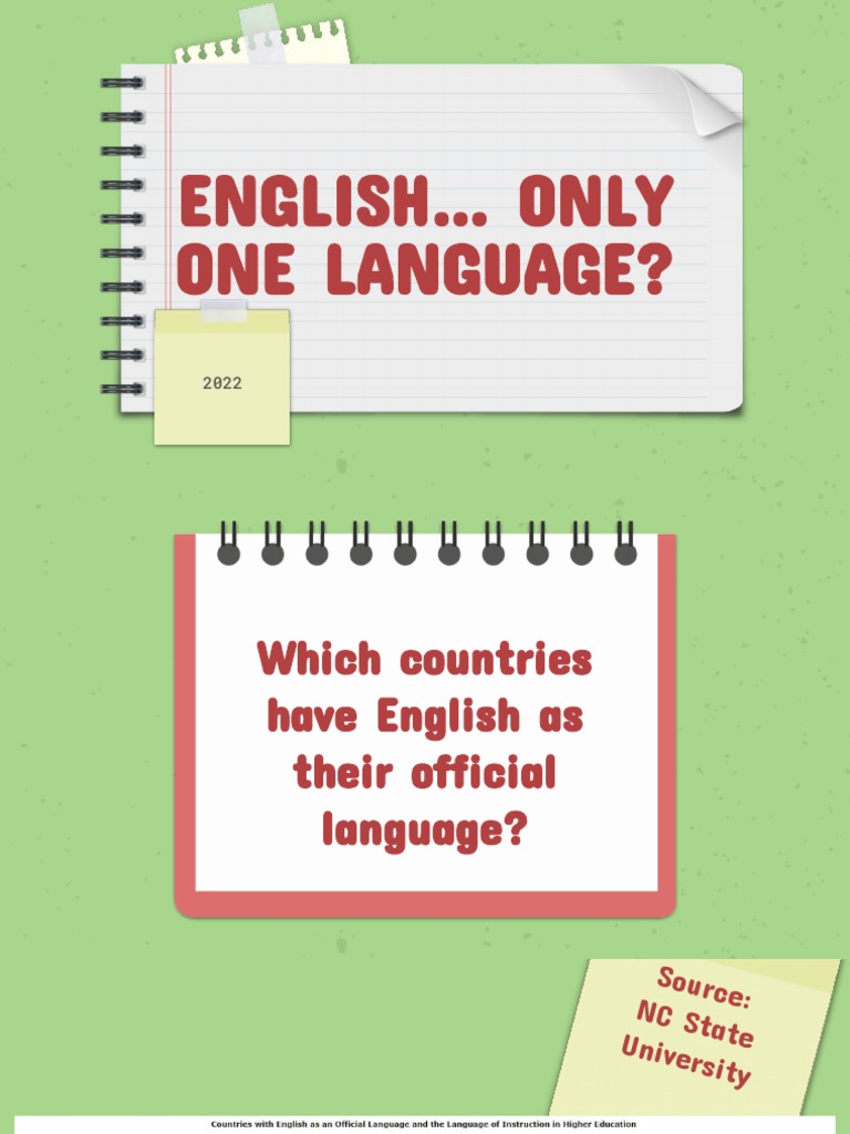 English Only One Language | Download Free PDF | English Language ...
