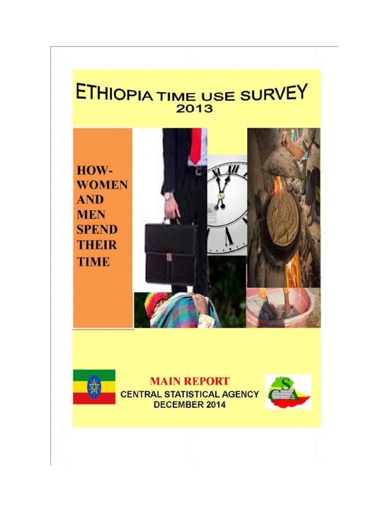 Ethiopian - Time Use Survey Report - 2014 | PDF | Sampling (Statistics ...