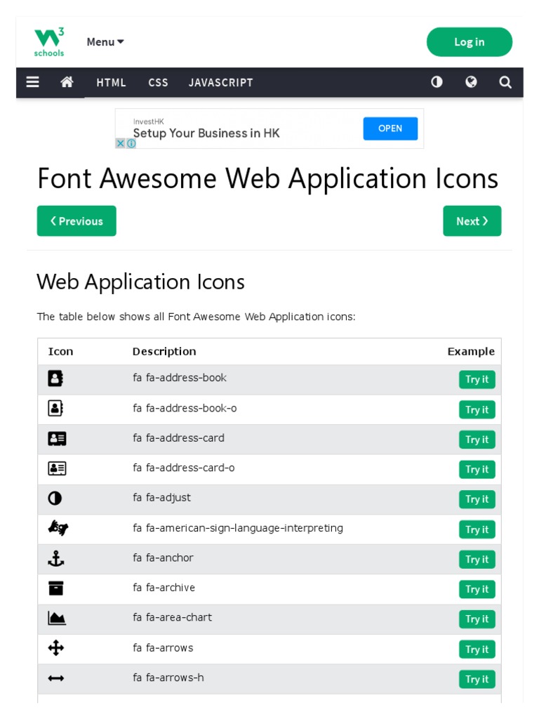 Font Awesome Web Application Icons | PDF | J Query | Bootstrap (Front ...