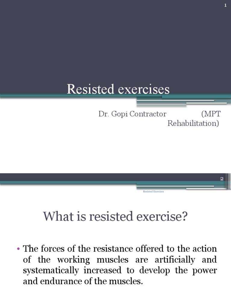 Resisted Exercise Gopi Making | PDF | Strength Training | Muscle Contraction