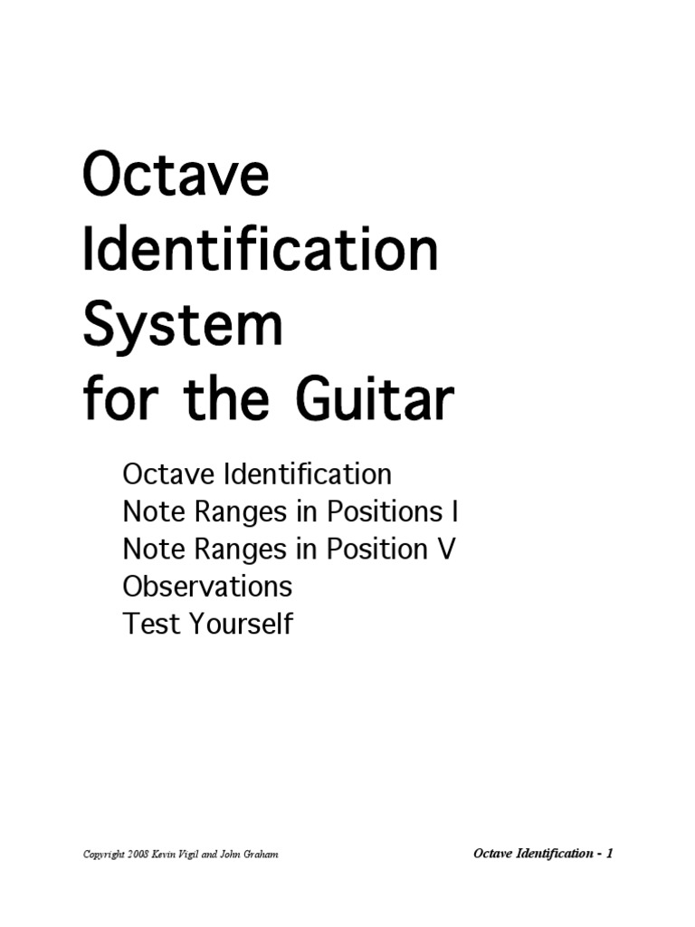 Octave Identification System For The Guitar | PDF | Elements Of Music ...