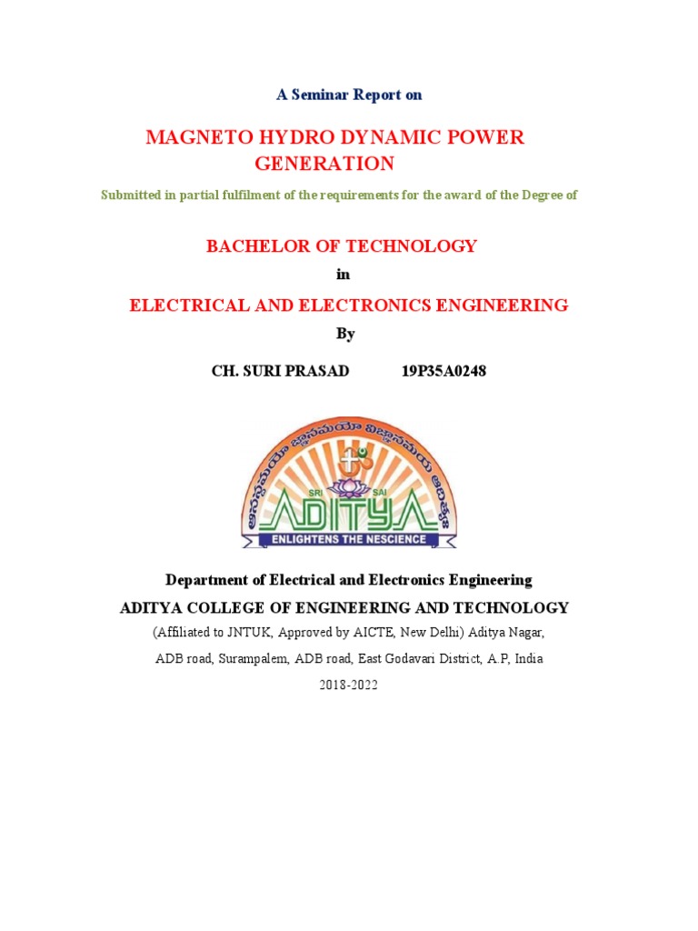 Working Principle of MHD Generators | PDF | Electric Generator ...
