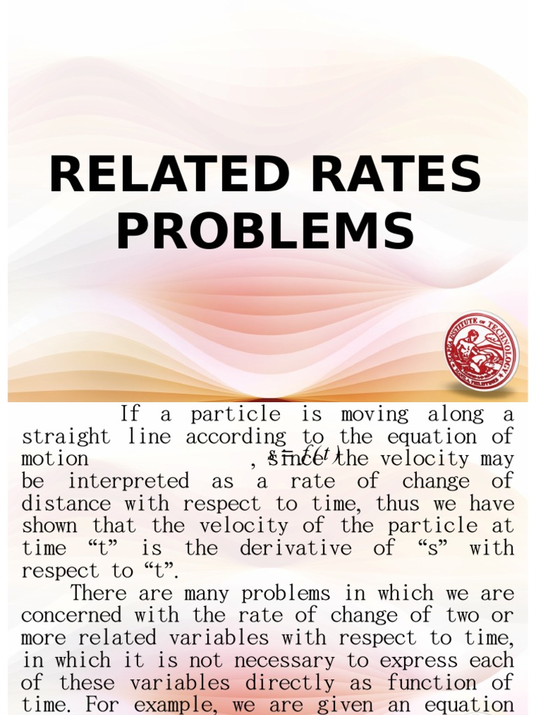 Related Rates Problem Lesson 18 | PDF | Derivative | Mathematical Objects