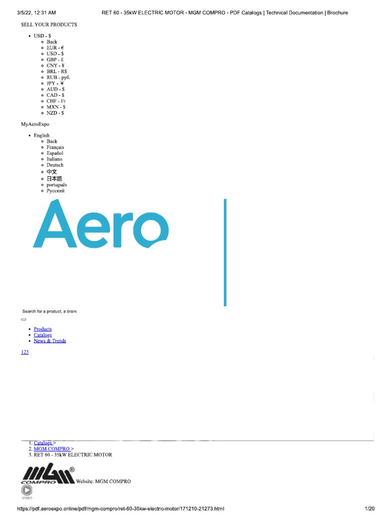 Ret 60 Electric Motor | PDF