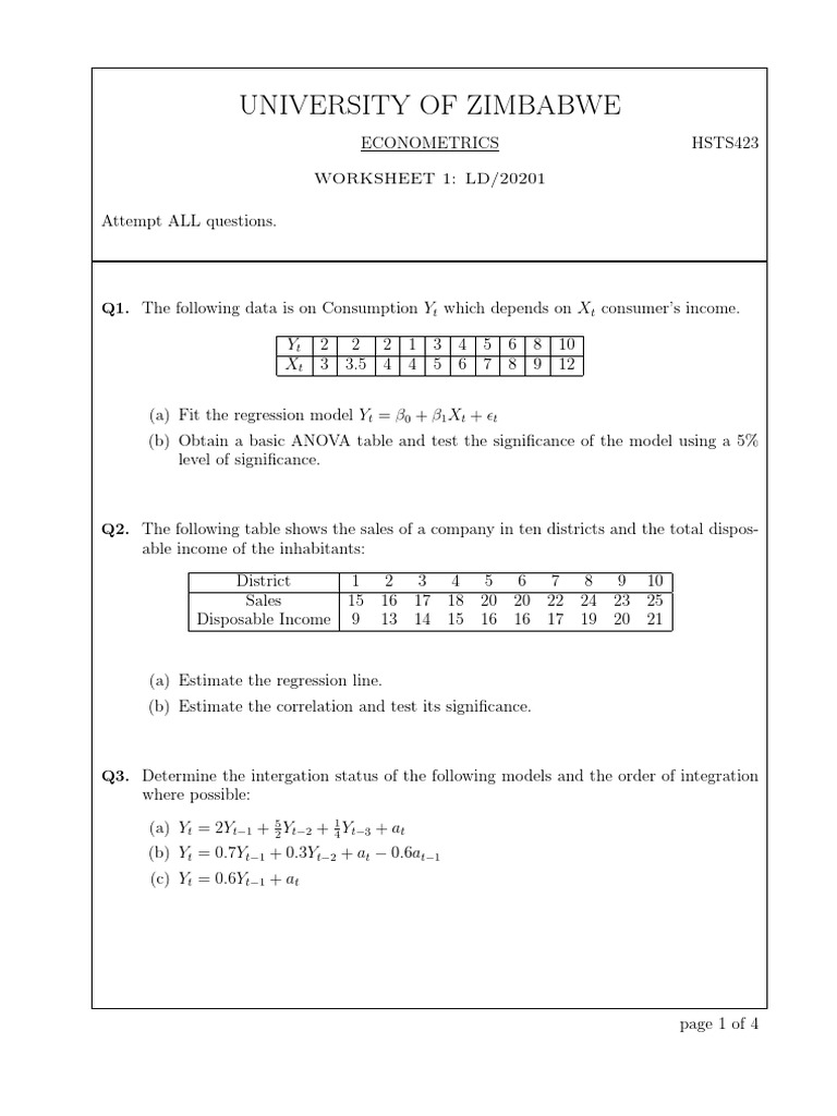 University of Zimbabwe | PDF | Statistical Analysis | Teaching Mathematics