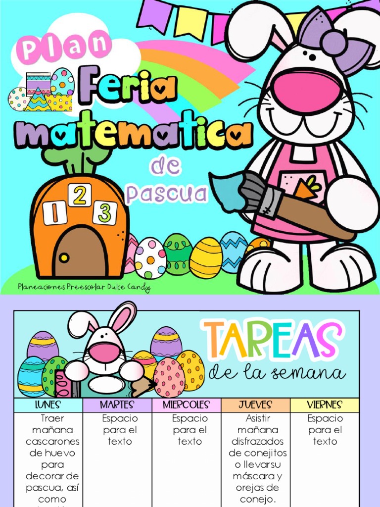 Plan Feria Matematica de Pascua Dulce Candy | PDF | Evaluación | Salón ...