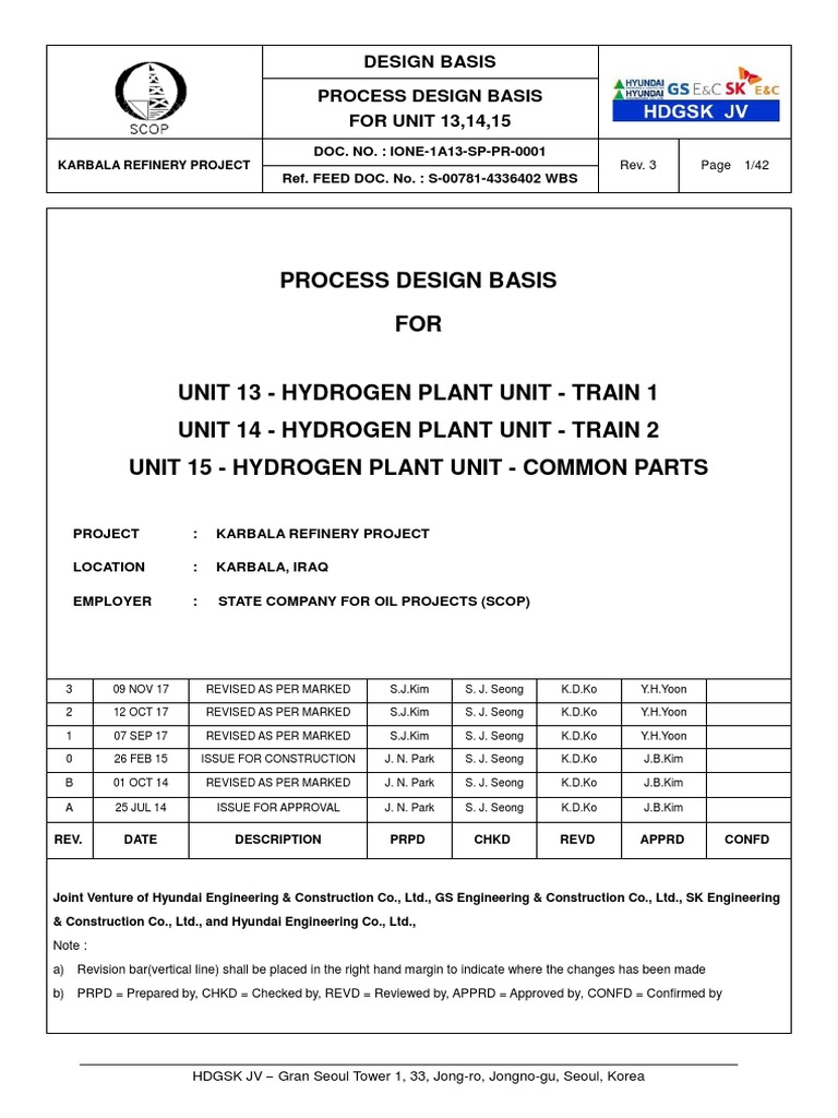 Design Basis Process Design Basis FOR UNIT 13,14,15 | PDF | Natural Gas ...