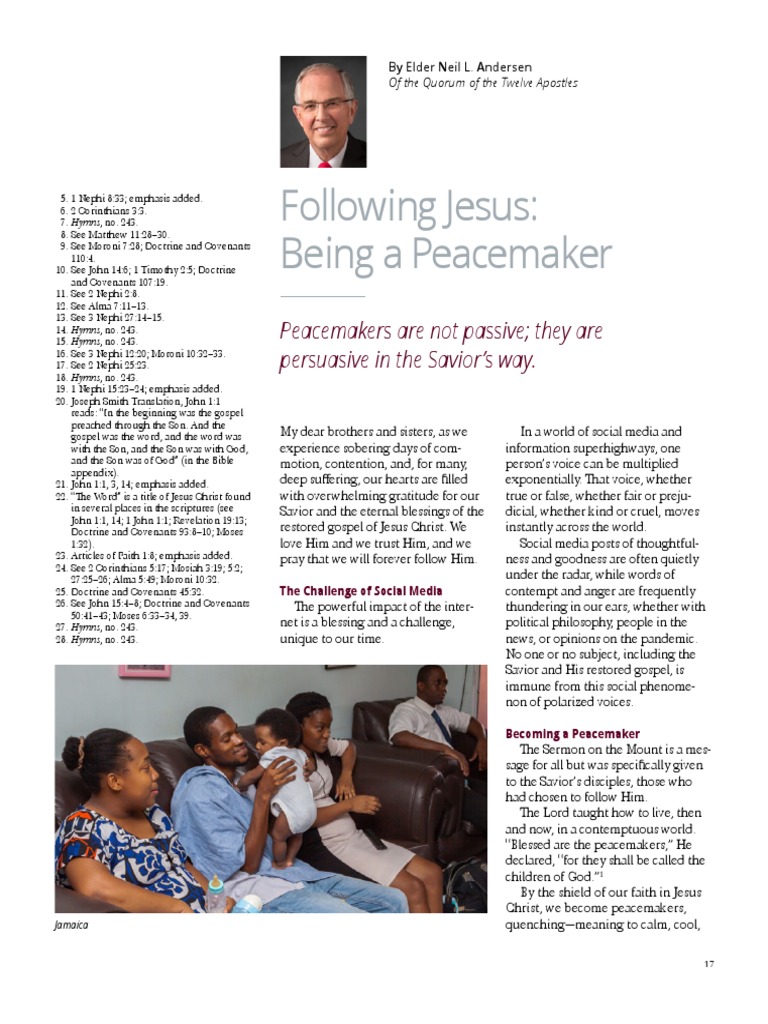 Following Jesus: Being A Peacemaker: Peacemakers Are Not Passive They ...