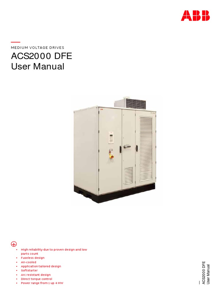 Acs2000 6kv User Manual (Dfe 1-4mva) - 3bhs360367 Zab E01 Revk LR | PDF ...