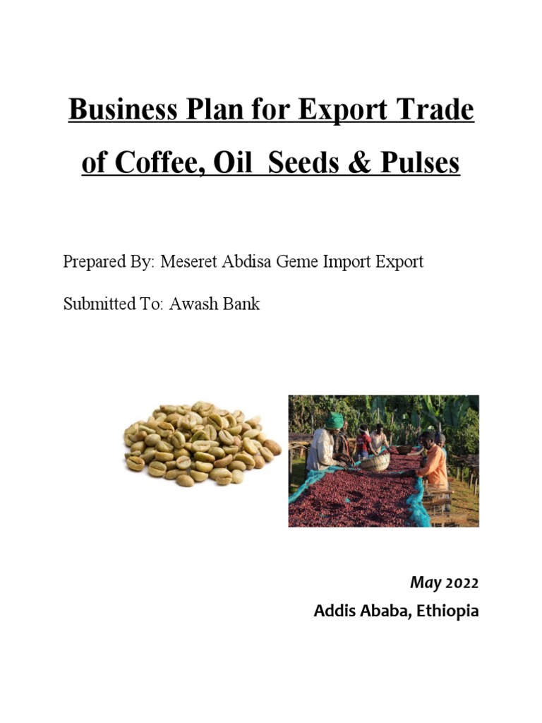 Business Plan For Coffee Export | PDF | Agriculture | Ethiopia