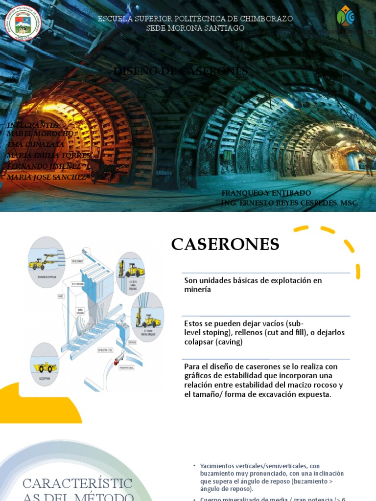 Diseño de Caserones en Minería | PDF | Materiales