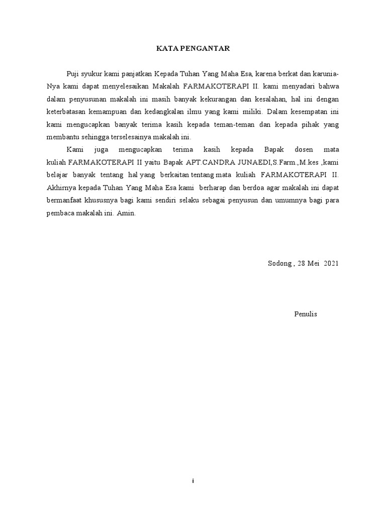 KATA PENGANTAR Farmakoterapi | PDF | Kajian Bahasa Asing