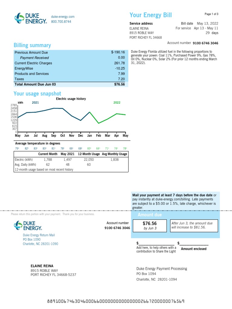 Billing Summary: Your Energy Bill | PDF | Electrical Engineering ...