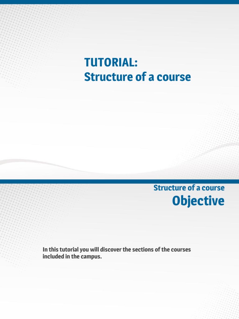 Tutorial: Structure of A Course | PDF | Libraries | Learning