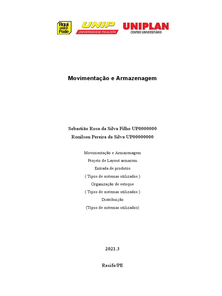 LAYOUT | PDF | Logística | Armazém