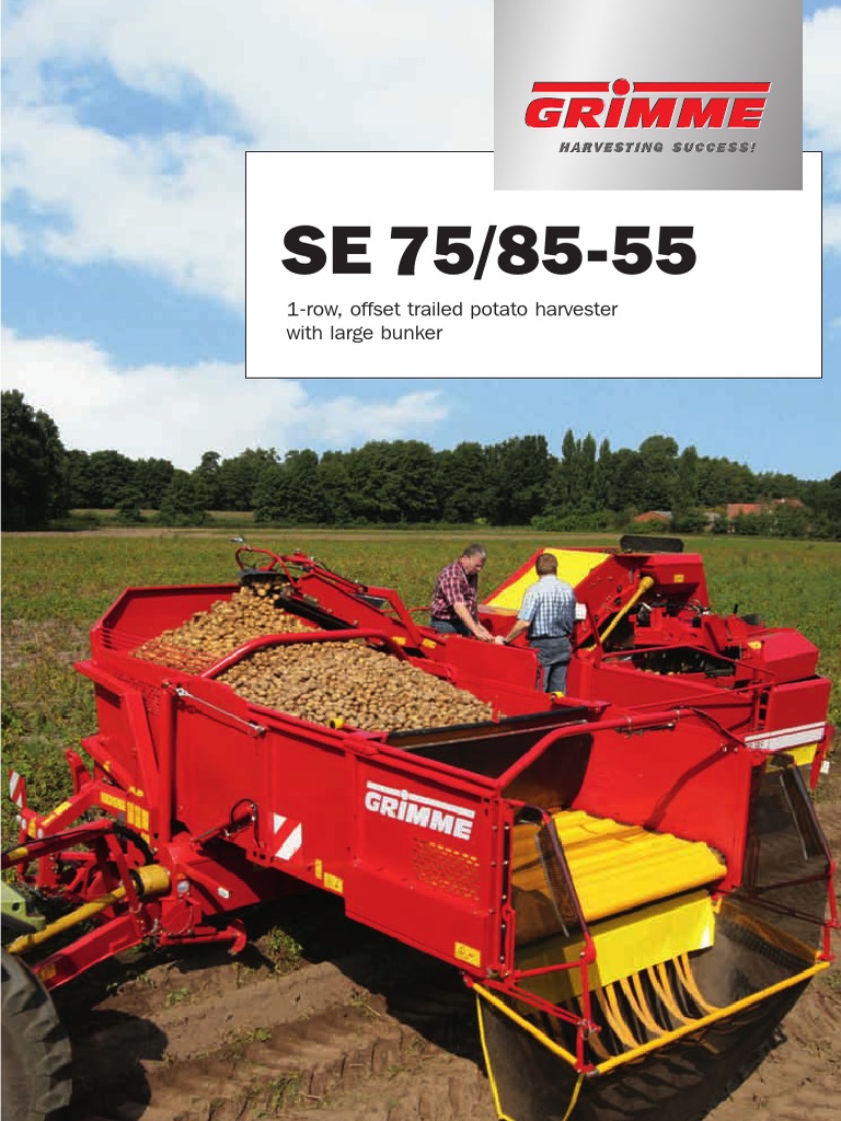 1-Row, Offset Trailed Potato Harvester With Large Bunker | PDF ...