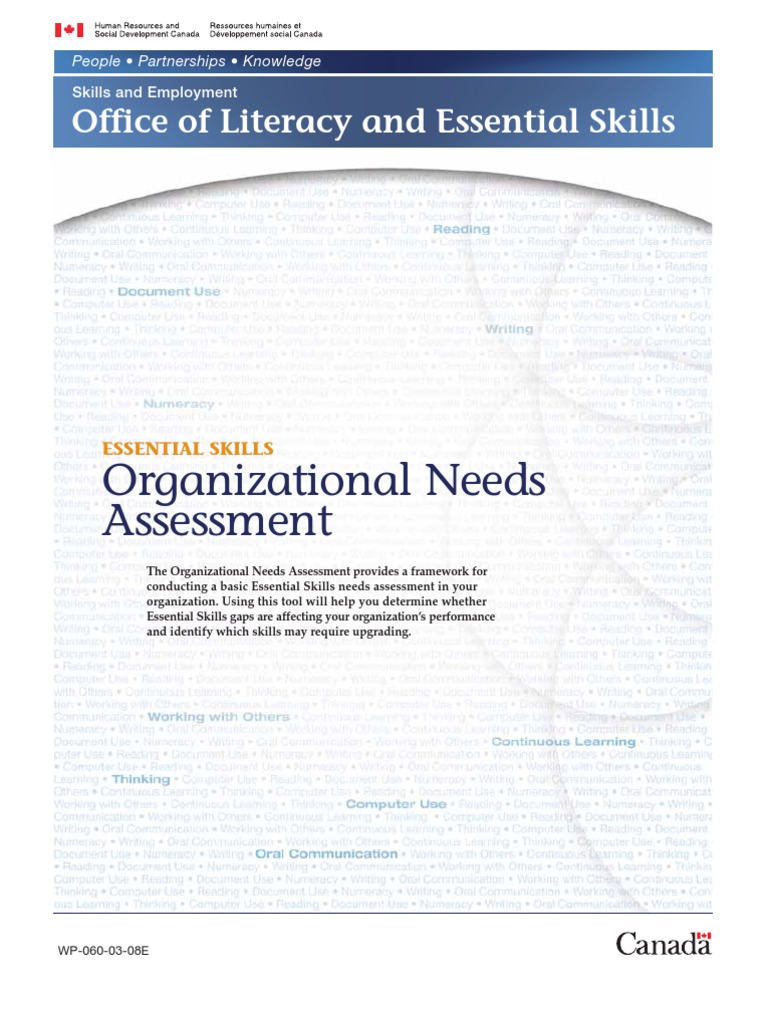 Organizational Needs Assesment | PDF | Needs Assessment | Educational ...