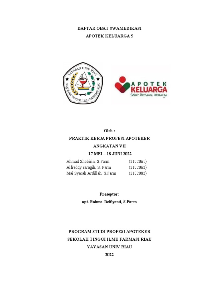Daftar Obat Swamedikasi Ak5 Pasir Putih | PDF