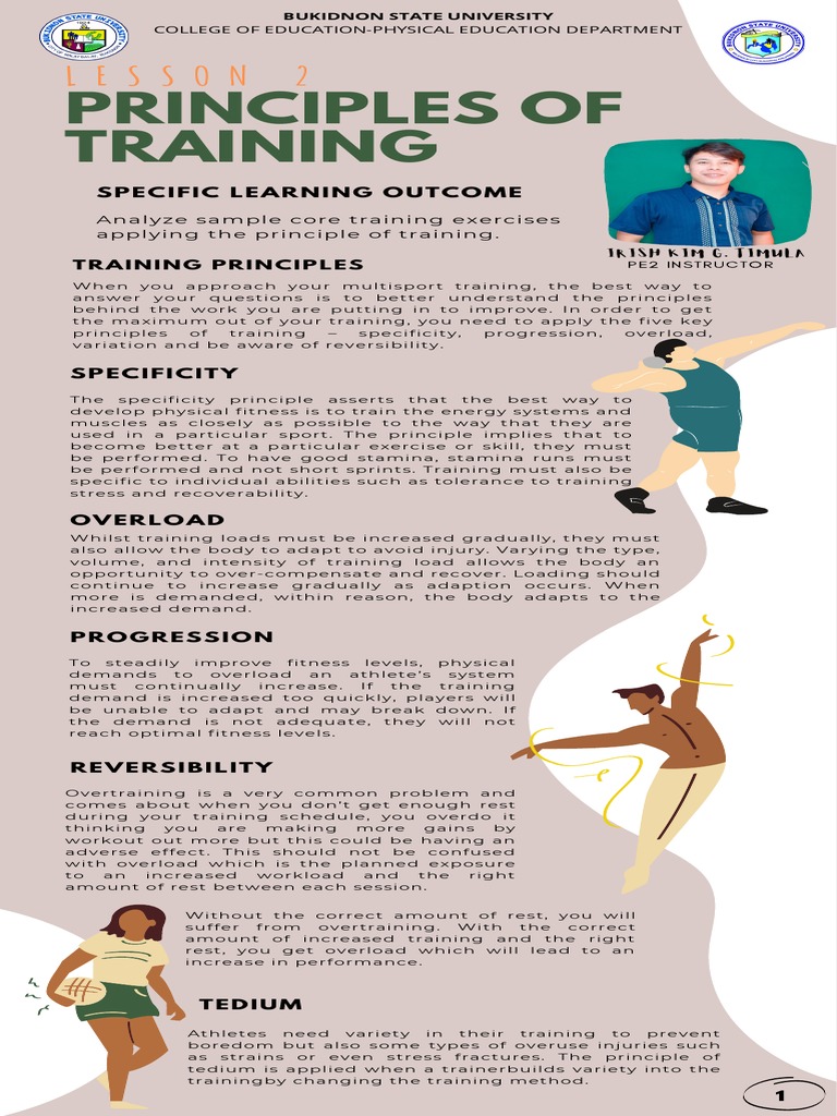 Principles of Training: Lesson 2 | PDF | Strength Training | Physical ...