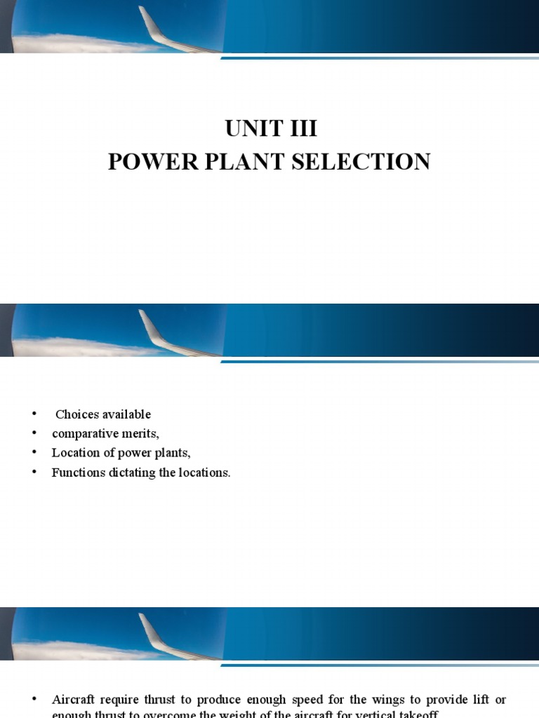 Aircraft Design Unit 3 | PDF | Aircraft | Jet Engine