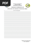 Barangay Protection Order: Vawc Form#4 CTRL - NO. | PDF | Virtue | Justice
