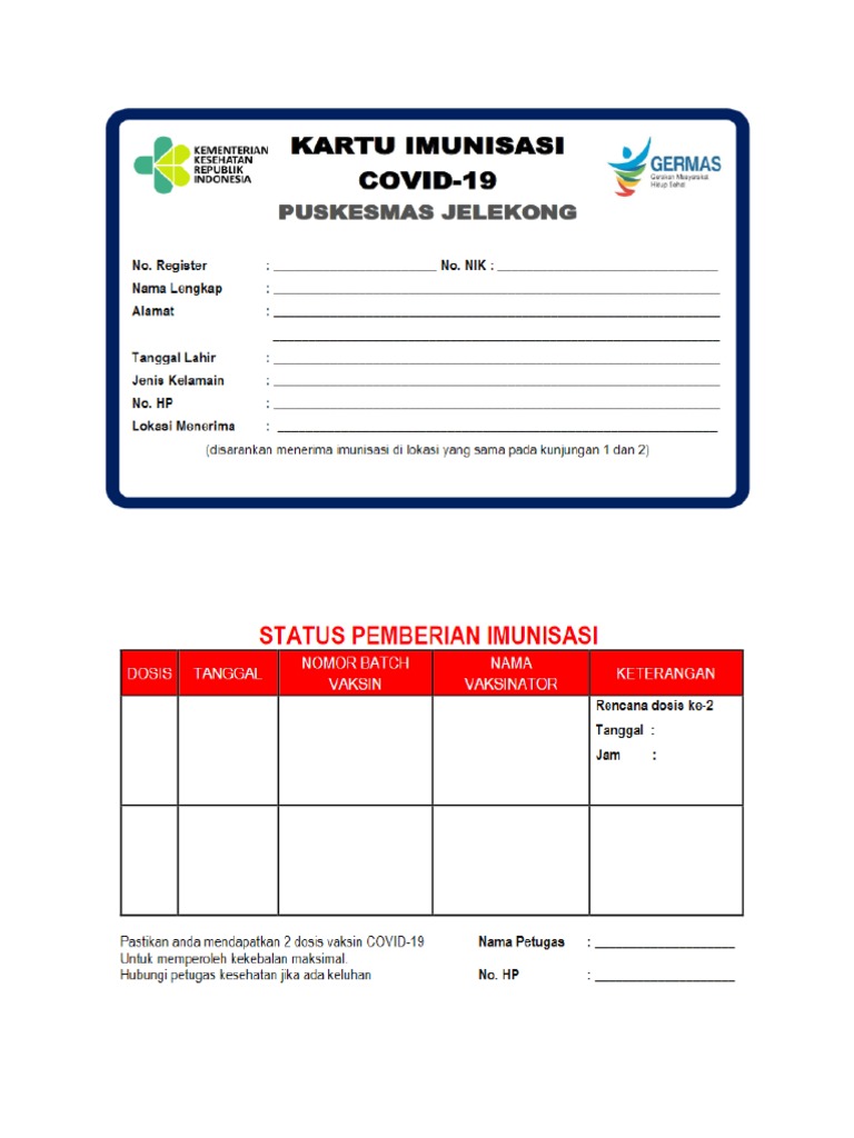 Kartu Vaksin | PDF