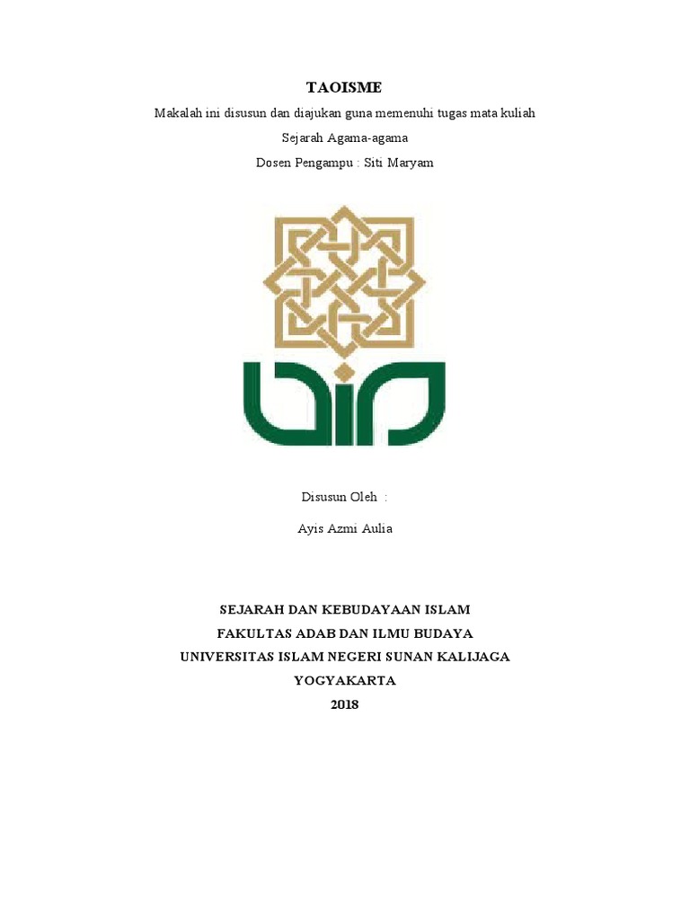 Sejarah Dan Ajaran Taoisme Pdf