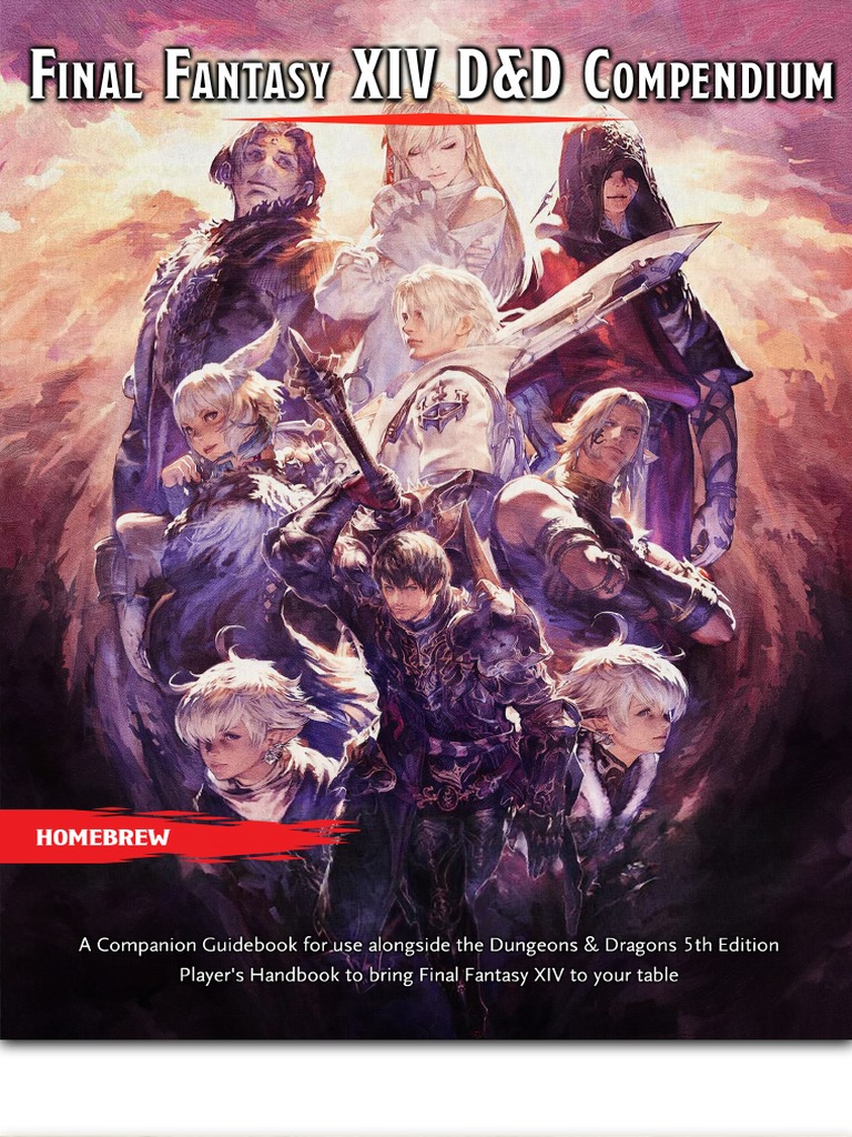 5th Edition D&D X Final Fantasy XIV - Classes and Races Compendium - GM Binder | PDF | Dungeons ...