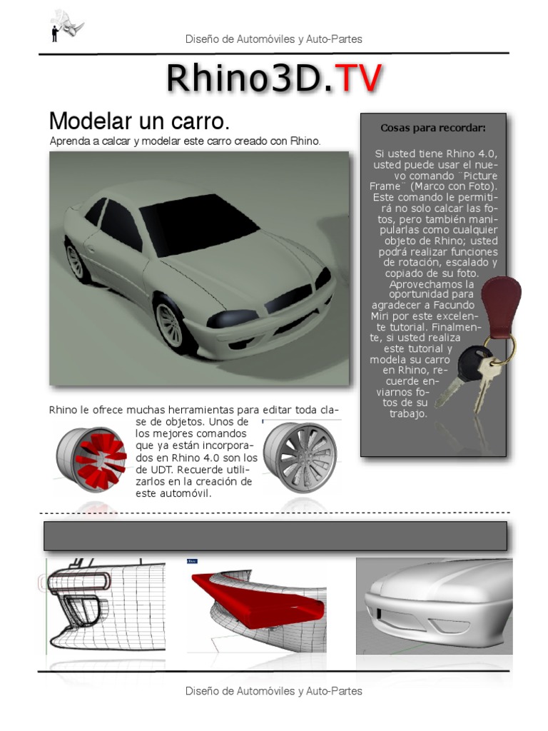 Tutorial de Modelado de Autos Con Rhinoceros 1 | PDF