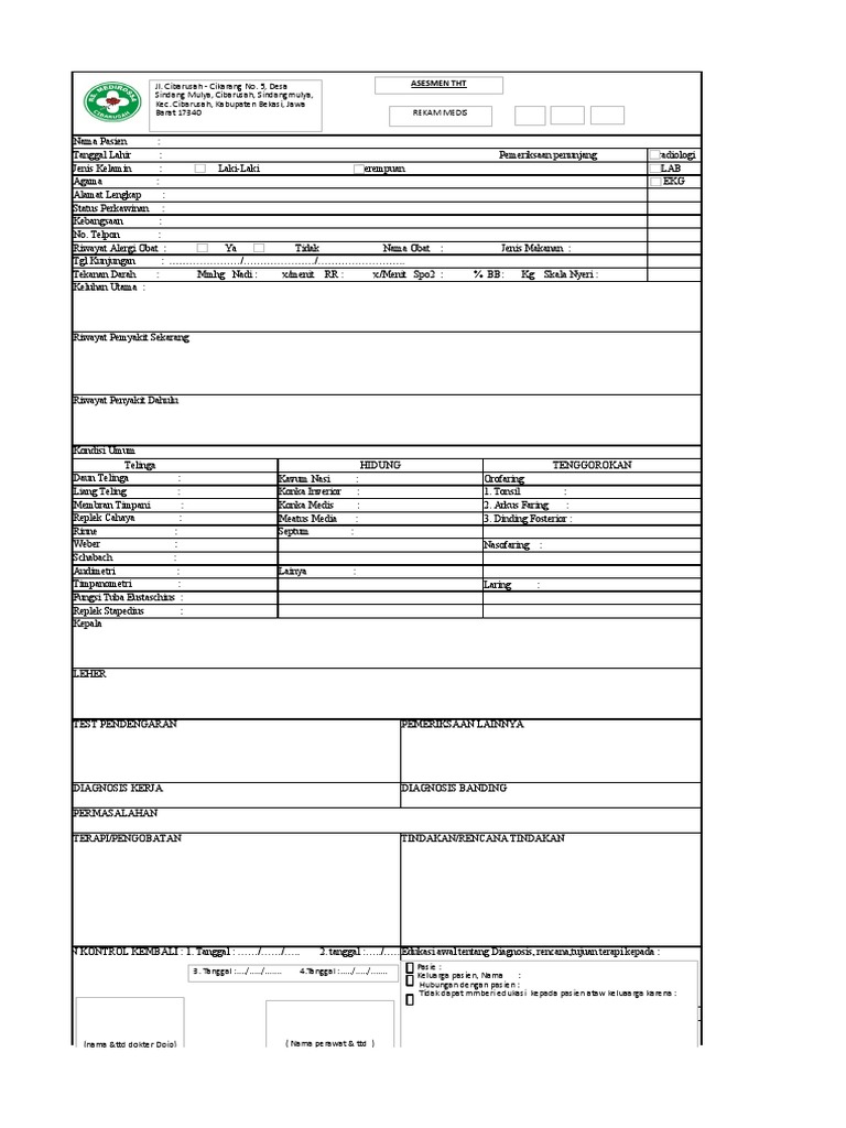Asesmen Poli THT | PDF