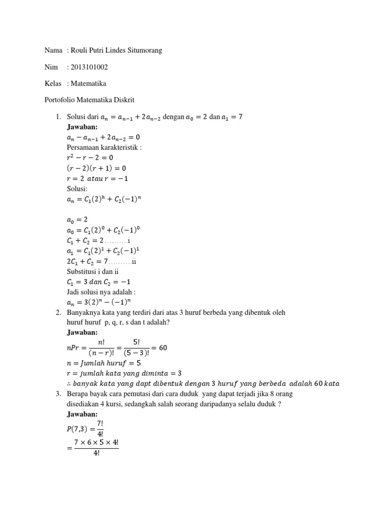 Portofolio Matematika Diskrit - Rouli Putri Lindes Situmorang ...