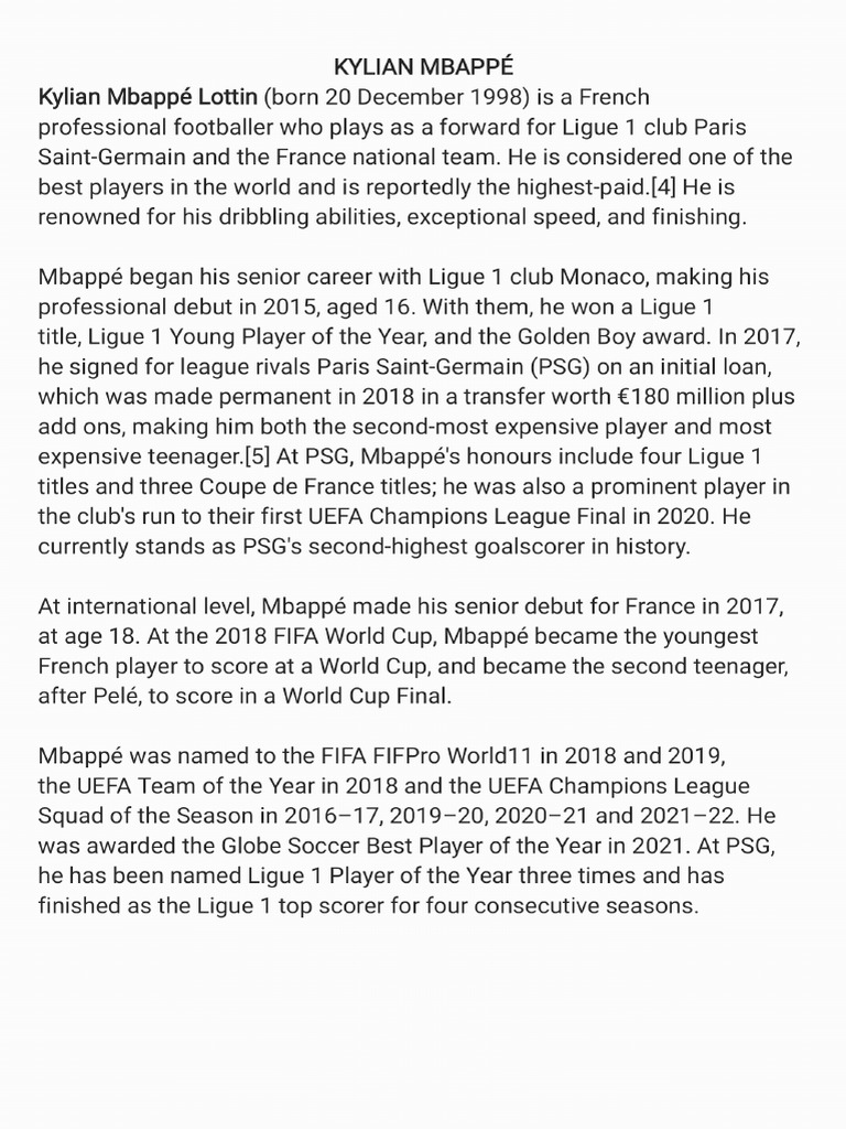 Kylian Mbappé | PDF