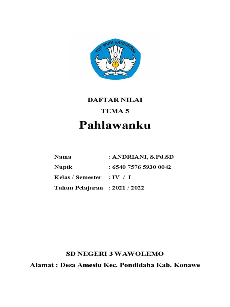 Daftar Nilai Tugas Tema Fix | PDF