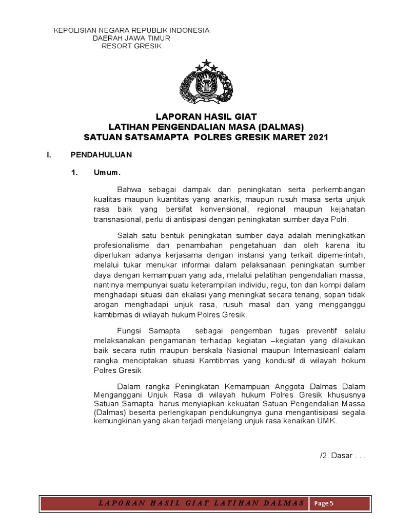 Latihan Dalmas | PDF