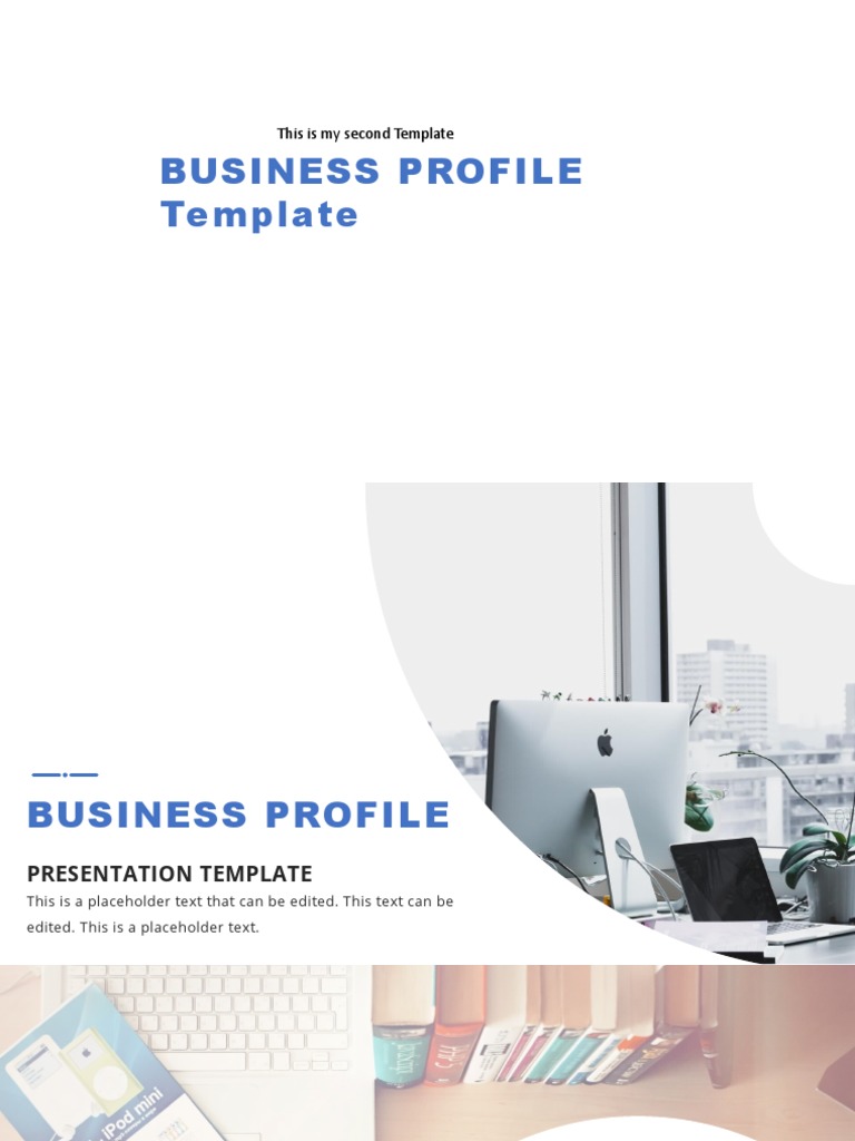 Editable Business Profile Template | PDF | Communication Design | Text