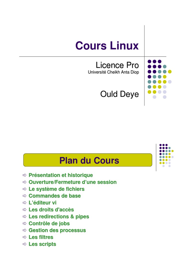 Cours Linux | PDF | Fichier informatique | Système de fichiers