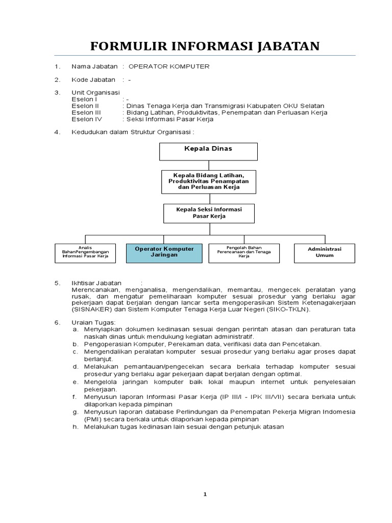 MENGURAI TUGAS OPERATOR KOMPUTER | PDF