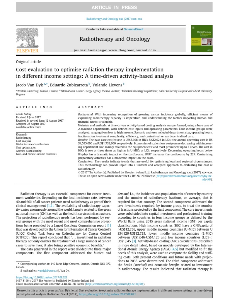 Radiotherapy and Oncology: Jacob Van Dyk, Eduardo Zubizarreta, Yolande ...